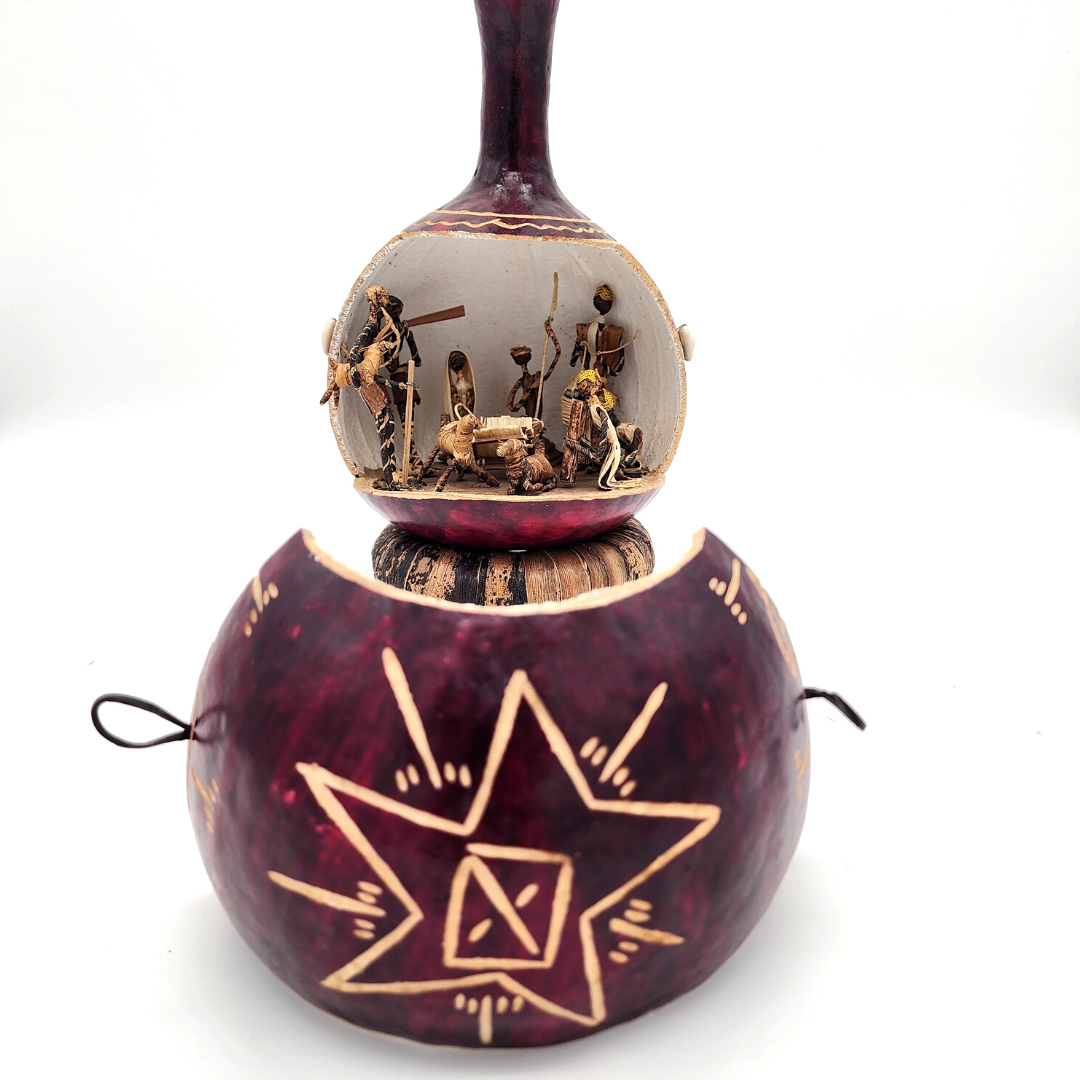 Handmade Recycled Calabash Nativity Set