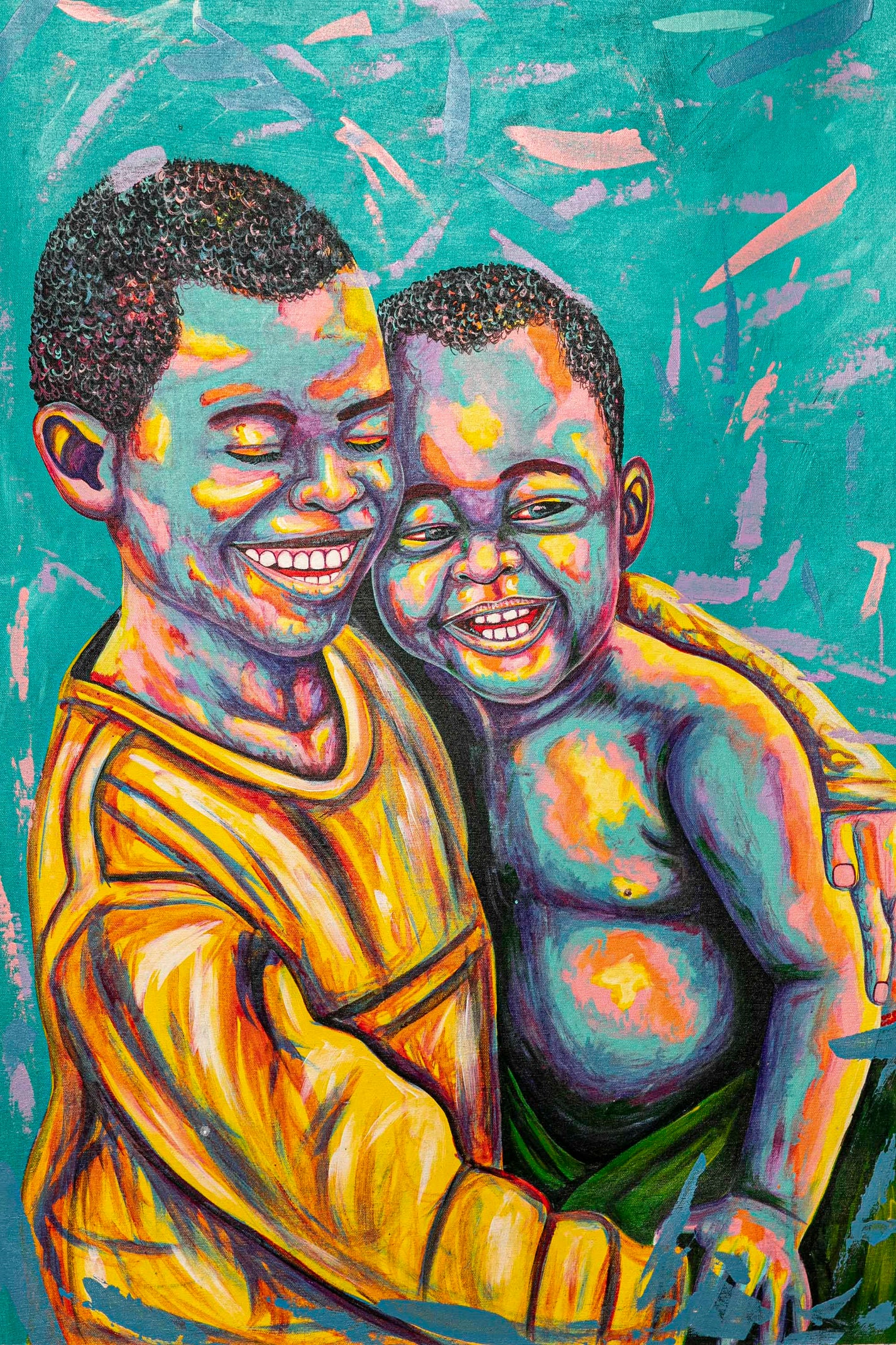 Young Brothers Painting | Siblings Painting