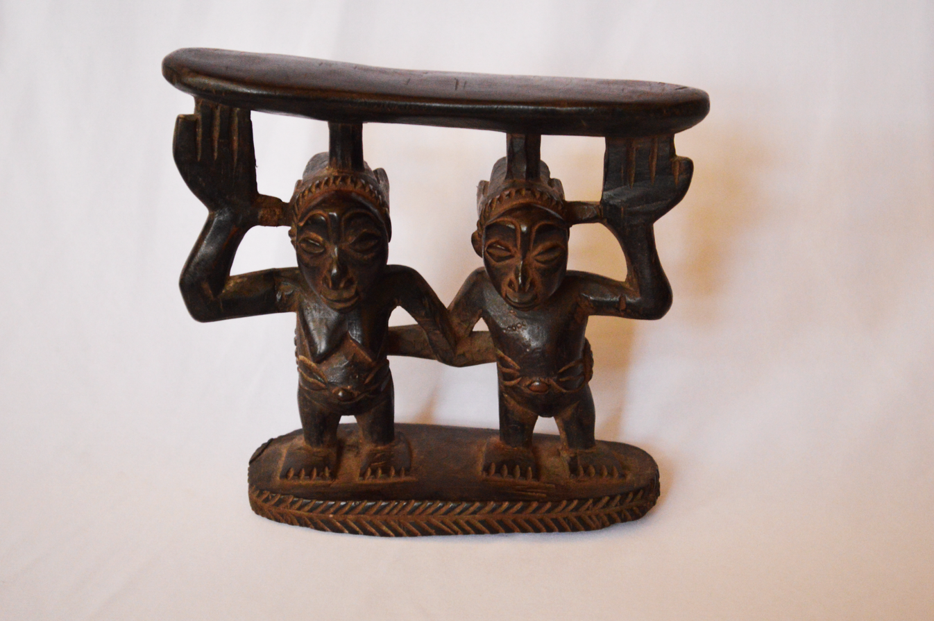 Luba Headrest - African Traditional wooden headrest