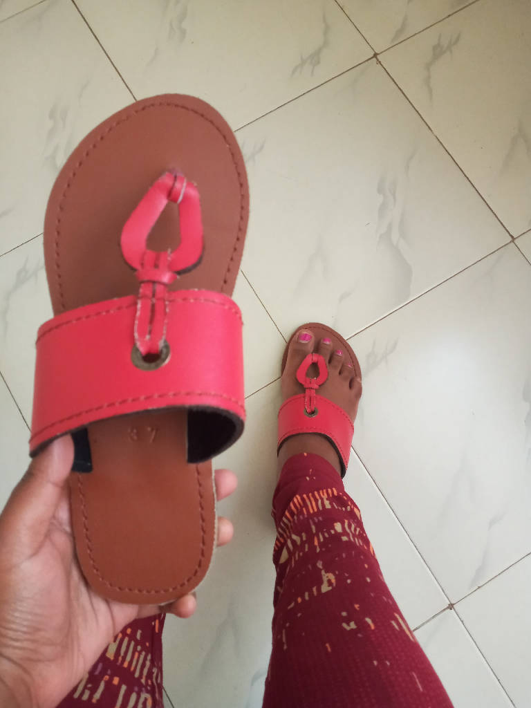 Sandals & Slip-Ons | Leather sandals| African Print
